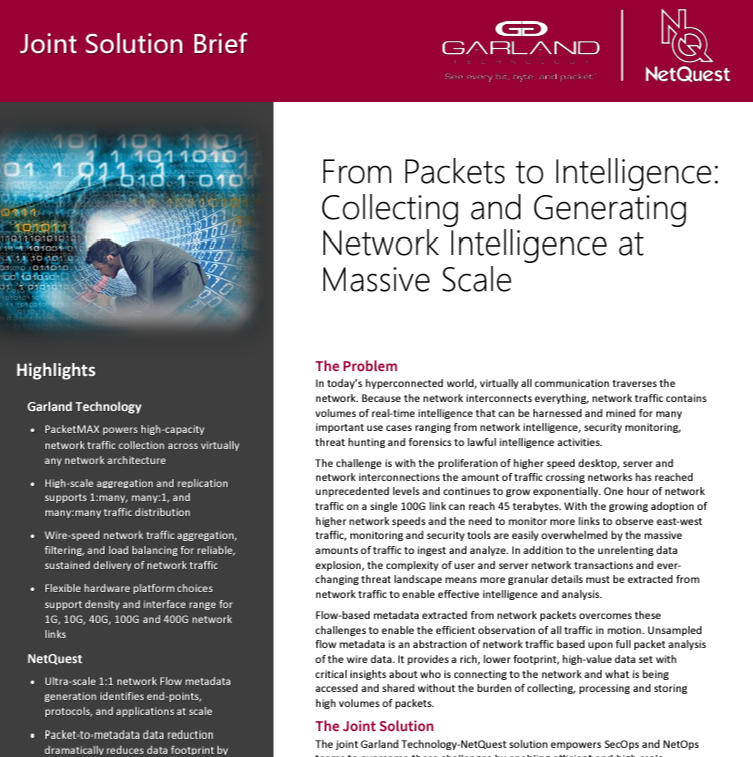 Garland Technology - Network Packet Broker Intelligent Service Node